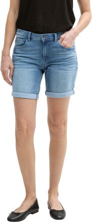 Tom Tailor Damen 1046581 Bermuda Jeans Shorts, 10280 - Light Stone Wash Denim, 32 EU