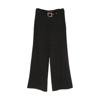 Simona Corsellini 0003 Hose Cav.basso C/gurtel - - Trousers - Damen - Schwarzk - L