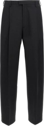 Marni Homme, Pantalons, Noir, Taille: XL Pantalon Droit en M&eacute;lange de Laine