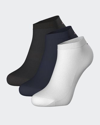 Eden Park Lot De 3 Paires De Socquettes Marine Blanches Et Noires En Coton Stretch M&eacute;lang&eacute;