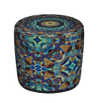 Bertoni Hocker Sitzhocker Pouf f&uuml;r Balkon & Garten Puff Codura Wetterfest 40 x 40 cm Garten Sitzsack Outdoor & Indoor Runder Sitzpouf mit abnehmbarem Bezug Wa