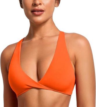 Generic Haut De Maillot De Bain Femme Push Up Sexy Hauts De Bikini R&eacute;glables Chic Classics Col en V Hauts De Maillots Bretelles avec Rembourrage Swimwear Top 