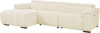 Vente-Unique Eckrelaxsofa elektrisch - Ecke Links - Stoff - Beige - MOLPICA