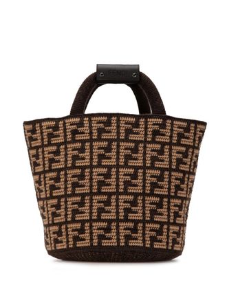 Fendi 2010-2024 Zucca Shopper aus Kaschmir - Braun