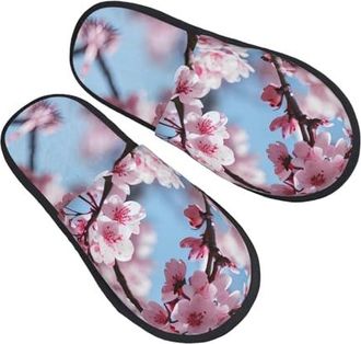 Generic Unisex Pantoufles en Feutre Imprim&eacute; cerise tentant Chausson Maison Classiques Chaussons en Peluche pour Hiver Adulte Homme M