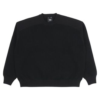 Yohji Yamamoto Homme, Pulls, Noir, Taille: M UT Knit Crew Sweater