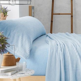 Burrito Blanco Burrito Blanco | Bettwäsche aus Coralina, 965 Blau, 135 cm Bett | (+ verfügbare Größen) | Winter-Bettwäsche | Design 965 | Farbe Blau