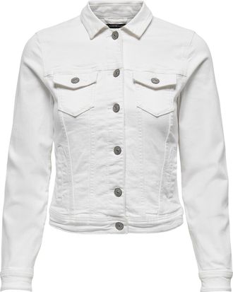 Only Damen ONLTIA Life DNM Jacket BB MB BEX02 15170682, Weiß,36