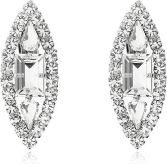 Alessandra Rich Femme, Accessoires, Gris, Taille: ONE Size Boucles doreilles clip Cristal