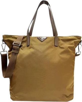 Prada unisex, Pre-owned, Brun, Taille: ONE Size Sac fourre-tout en nylon Pre-owned