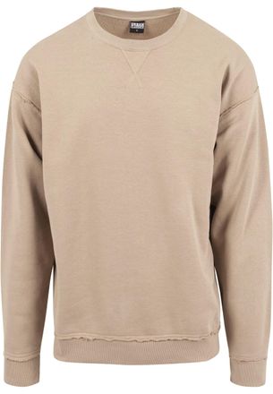 Urban Classics Herren Pullover Oversized Sweatshirt Open Edge Crewneck Pulli,, Farbe warm sand, Gr&ouml;&szlig;e XL