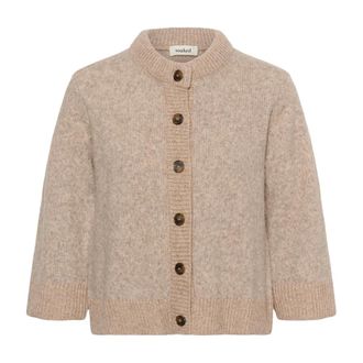 Soaked In Luxury Idalia Cardigan - - Knitwear - Damen - Beige - S