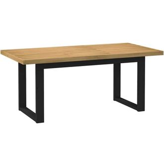 vidaXL Vidaxl - Table à manger noain pieds en forme de u 180x90x75cm massif pin