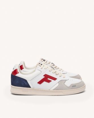 Faguo Baskets blanches & rouges cuir