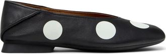 Camper Casi Myra polka-dot leather ballerinas - Schwarz