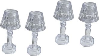 Pretyzoom 4 Stück Elektronische Tisch lampe Nachtlicht led ligts led-light geführte Kerzenlichter atmosphärisches Licht Hochzeitsdekoration Schreibtischlampe At