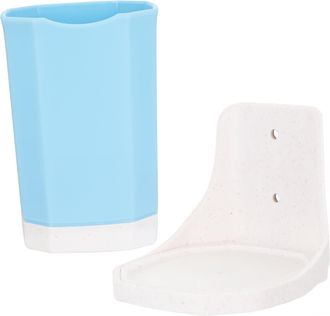 Valiclud Magnetischer Wand Zahnbürstenbecher Aus Kunststoff Für Badezimmer Mit Gebogenem Öffnungsdesign Und Magnetischer Haftung