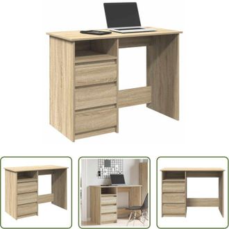 vidaXL Holzwerkstoff Schreibtisch - Schreibtisch Sonoma-Eiche 102x50x75 cm Holzwerkstoff