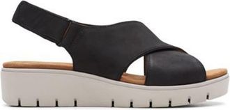 Clarks Damen Un Karely Sun Zehentrenner, Schwarzer Nubuk, 37 EU