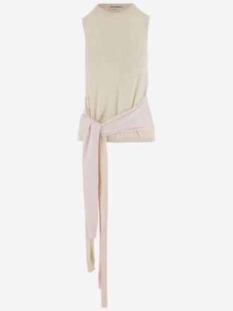 J.W.Anderson Womens Sleeveless Sweater Cotton And Cashmere Ivory