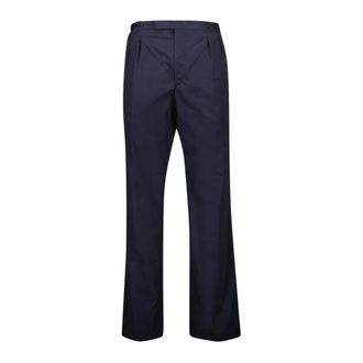 Prada Marineblaue Baumwollhose mit geradem Bein - - Trousers - Herren - Blau - L