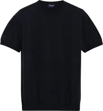 Drumohr Homme, Tops, Bleu, Taille: L T-shirt en Cotone