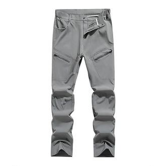 Generic Pantalon de jogging pour homme, coupe droite, confortable, l&eacute;ger, taille &eacute;lastique avec poches zipp&eacute;es pour un usage quotidien, maison, printemps, &eacute;t&eacute;
