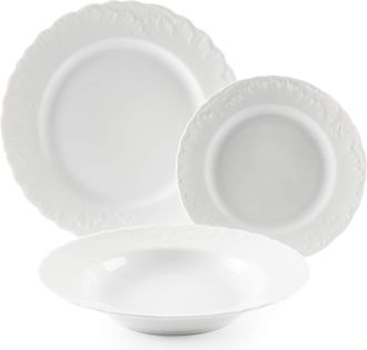 Excelsa Geschirr 18er Set Wei&szlig;