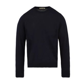 FILIPPO DE LAURENTIIS Ribbed Hem Sweater - - Knitwear - Herren - Blau - 3XL