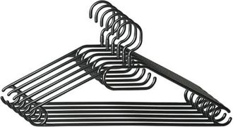 KESPER 16771 Kleiderb&uuml;gel, 6er-Set, schwarz, Kunststoff