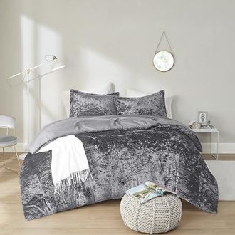 Comfort Spaces Juliette Luxe Bettdecken-Set aus Samt mit weicher geb&uuml;rsteter Mikrofaser-R&uuml;ckseite, f&uuml;r alle Jahreszeiten, gem&uuml;tliches Samt-Bettw&auml;sche-Set, Flauschige