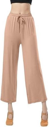 Generic Pantalon de yoga confortable pour femme avec poches, jambes larges, pantalon de pyjama d&eacute;contract&eacute;, kaki, XXL