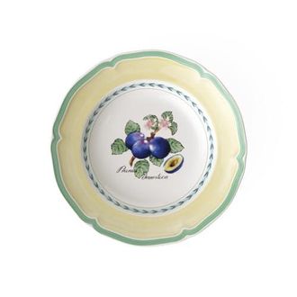 Villeroy & Boch Villeroy und Boch French Garden Valence Suppenteller, 23 cm, Premium Porzellan, Wei&szlig;/Bunt