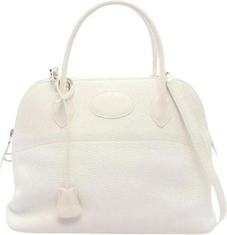 Herm&egrave;s Sac &agrave; main vintage doccasion - Femme - Pre-owned - Blanc - Taille: ONE Size