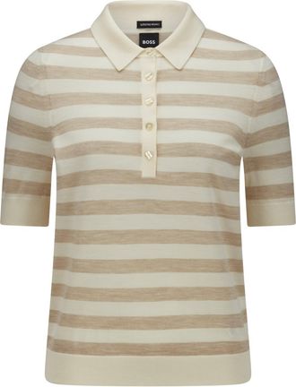 BOSS Polo-Pullover Fidenka BOSS weiss