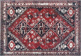 Vente-Unique Vente-unique - Tapis oriental vintage - 200 x 290 cm - Rouge et noir - sylhet