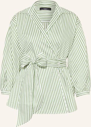Max Mara Weekend Max Mara Bluse Ceci In Wickeloptik Mit 3/4-Arm weiss