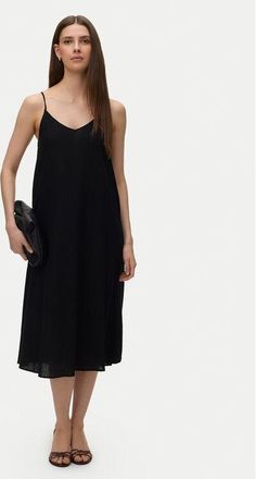 Vero Moda Sommerkleid Emilo 10340519 Schwarz Loose Fit