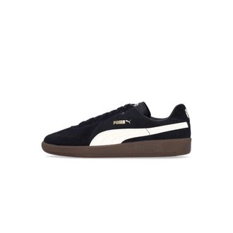 Puma Schwarzer Wildleder Army Trainer Niedriger Sneaker - - Shoes - Herren - Schwarzk - 44 EU