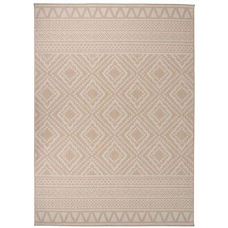 vidaXL Outdoor-Teppich Flachgewebe 200x280 cm Braun Gestreift Vidaxl