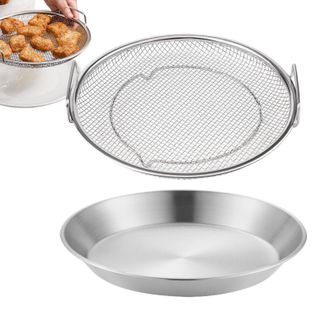 Generico Frittiergitter mit Drainage: Metallrahmen zur Unterst&uuml;tzung der Luftzirkulation, Fettabtrennung, rechteckiges K&uuml;chenablaufbrett, fortschrittliches Att