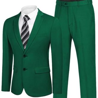 Generic Costume 2 pièces à double boutonnage pour homme - Pour affaires, mariage, bal de fin dannée, smoking, EN8, 3XL