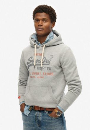 Superdry Kapuzensweatshirt SD-VL HERITAGE RELAXED HOOD aus Baumwollmischung, Relaxed Fit, mit Rippb&uuml;ndchen am Rumpfabschluss