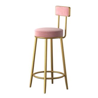 Generic Gepolsterte Barhocker, Tresenst&uuml;hle mit R&uuml;ckenlehne und Metallbeinen, hohe Hocker f&uuml;r die K&uuml;che/H&ouml;he: 65 cm