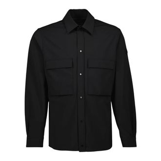 Moncler Homme, Chemises, Noir, Taille: XL Chemise noire &agrave; manches longues Automne-Hiver 2025