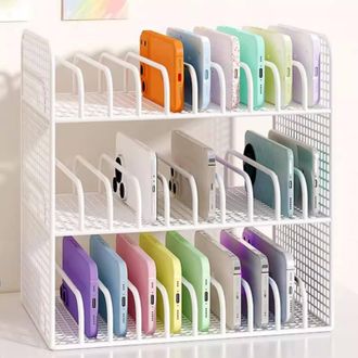 Generic Handy-Aufbewahrungsregal mit 3 Etagen, Handy Aufbewahrungsbox, Robust und Langlebig, Kein Zusammenbau Erforderlich, Geeignet f&uuml;r Schulen und B&uuml;ros