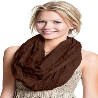 CJ Apparel Marron Chocolat Mobius Infinity Scarf Secondes Snood Cowl Tube circulaire Eternity Châle Pashmina NOUVEAU