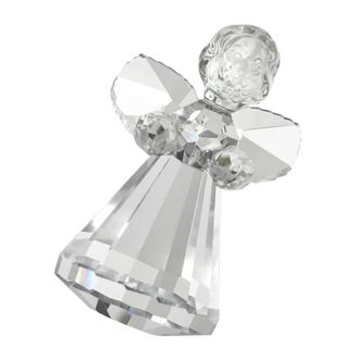 Cabilock Kristallglas Engel-Statue Im Betenden Design Kleine Transparente Glasfigur Mit Stabilem Stand Dekoratives Schutzengel-Ornament F&uuml;r Haus Garten Geschen
