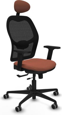 Piqueras y Crespo Jorquera Stuhl mit Lendenwirbelst&uuml;tze mit 2D-Armlehnen und festem Kopfteil, ausgestattet mit Syncro/Traslack und eingespritztem Schaumstoff, Rollen 65