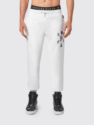 Philipp Plein Pantalon de jogging en jersey avec logo Hexagon et taille logot&eacute;e